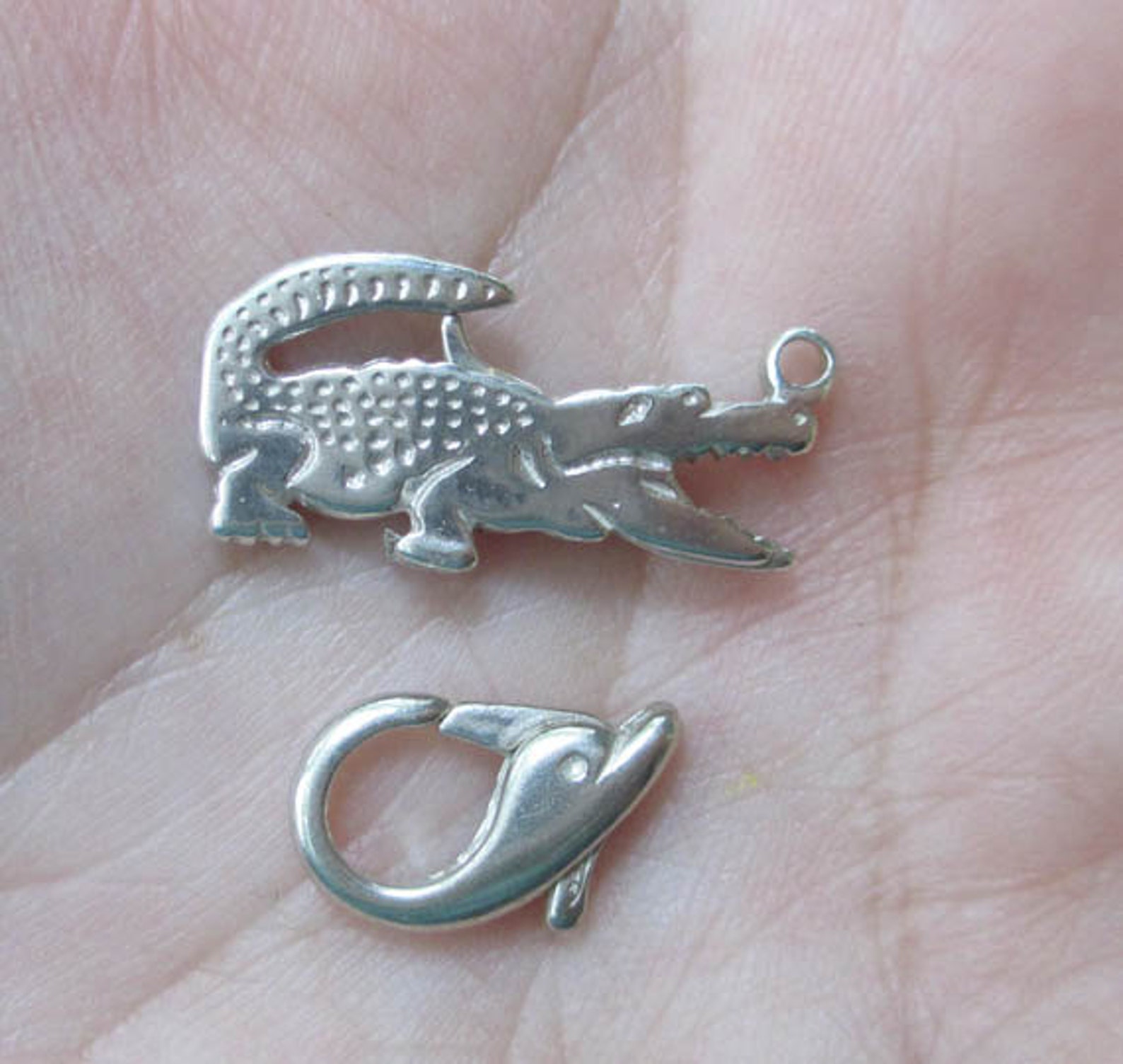 Sterling Silver Alligator Lizard Dolphinelephant or Cat - Etsy
