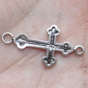 Sterling Silver Open Cross Link or Darked Solid Cross Link - You Choose ...