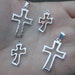 Sterling Silver Large Open Cross Charm or Open Curvy Cross You Choose ...