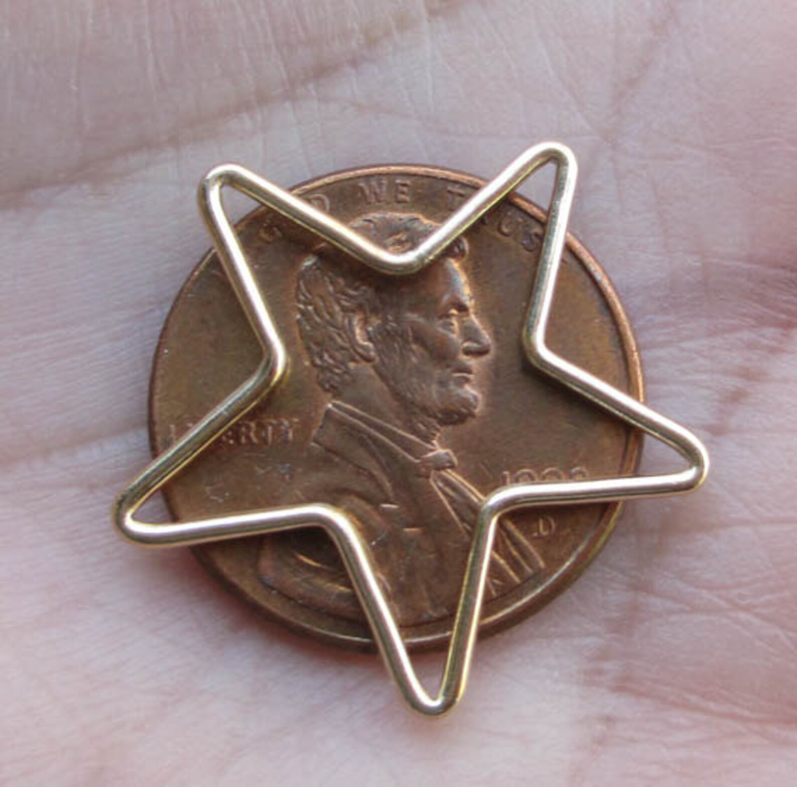Sterling Silver, Gold Filled or Rose Gold Filled Star Frame - (22mm ...