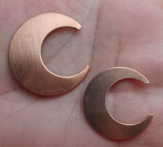 Copper Moon Stamping1 or 1-1/4 or Moon - Etsy
