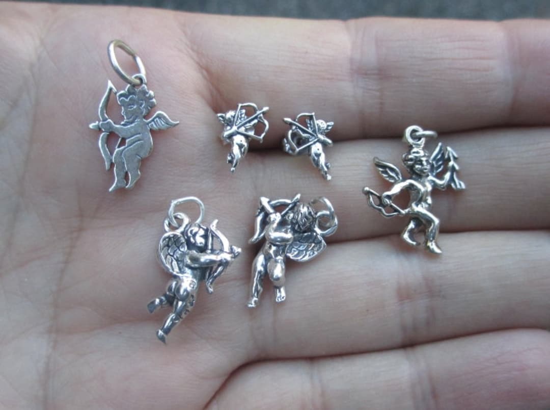 Sterling Silver Cupid Charm(one) - Etsy