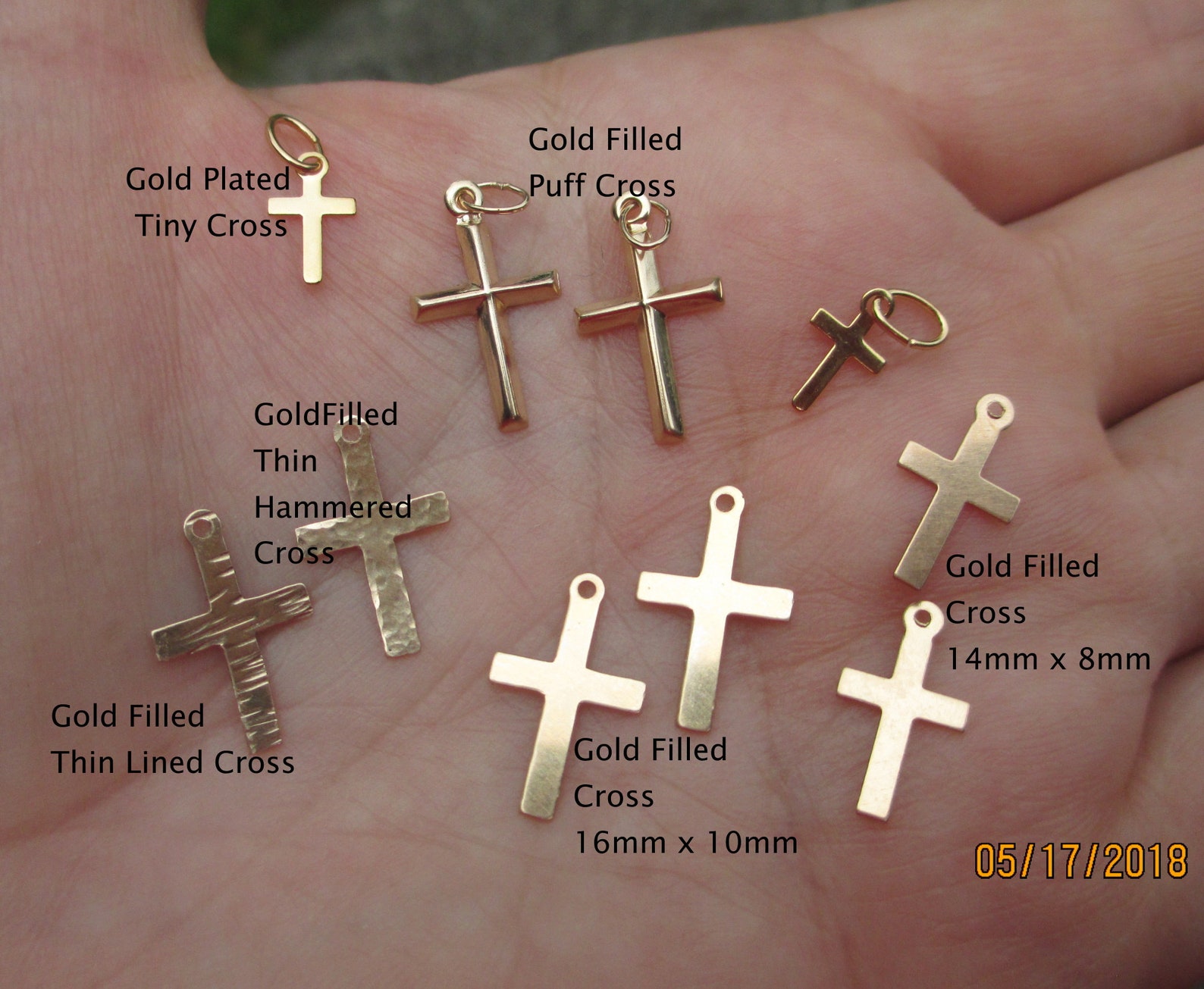Gold Filled Small Cross Charms You Choose Which Sizestyle - Etsy