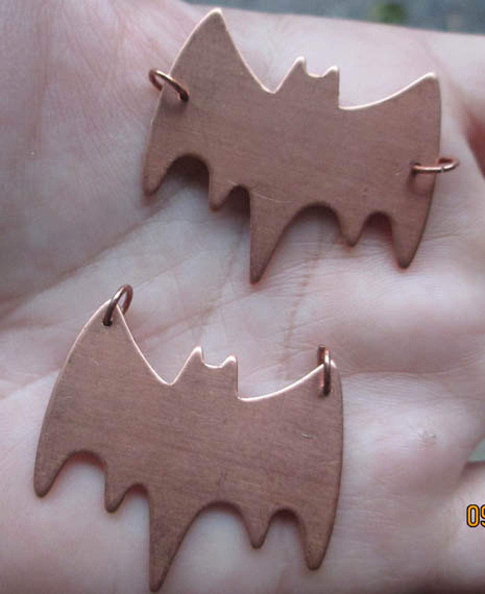 Large Copper Bat Charm/stampingone Bat or Necklace | Etsy