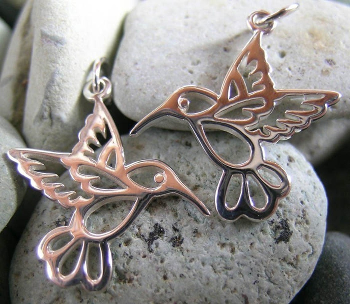 Sterling Silver Hummingbird Charmsone Charmyou Choose Which - Etsy