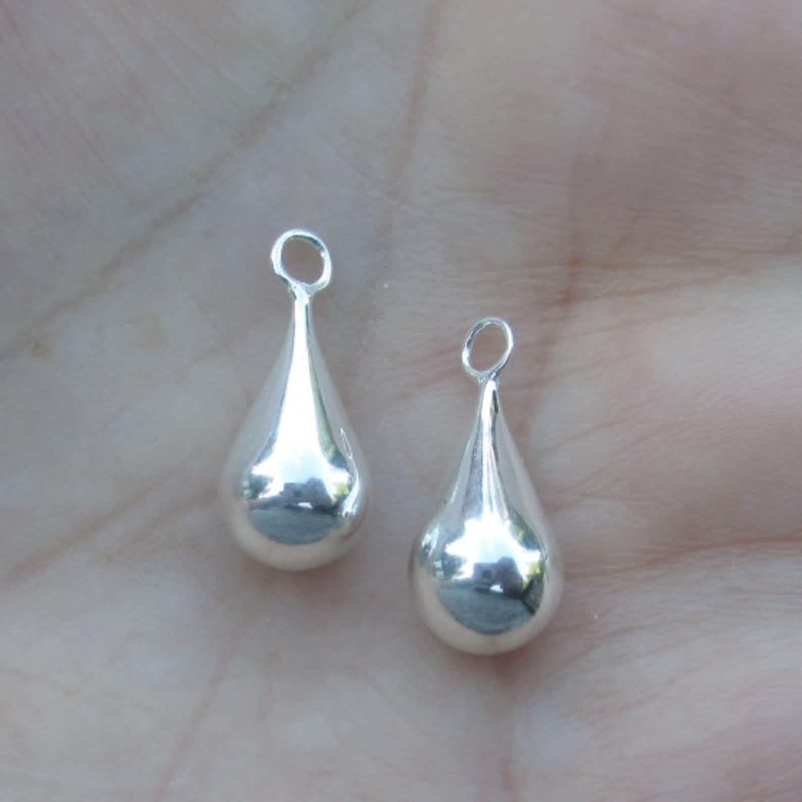 Sterling Silver Large or Small Tear Drops - Etsy