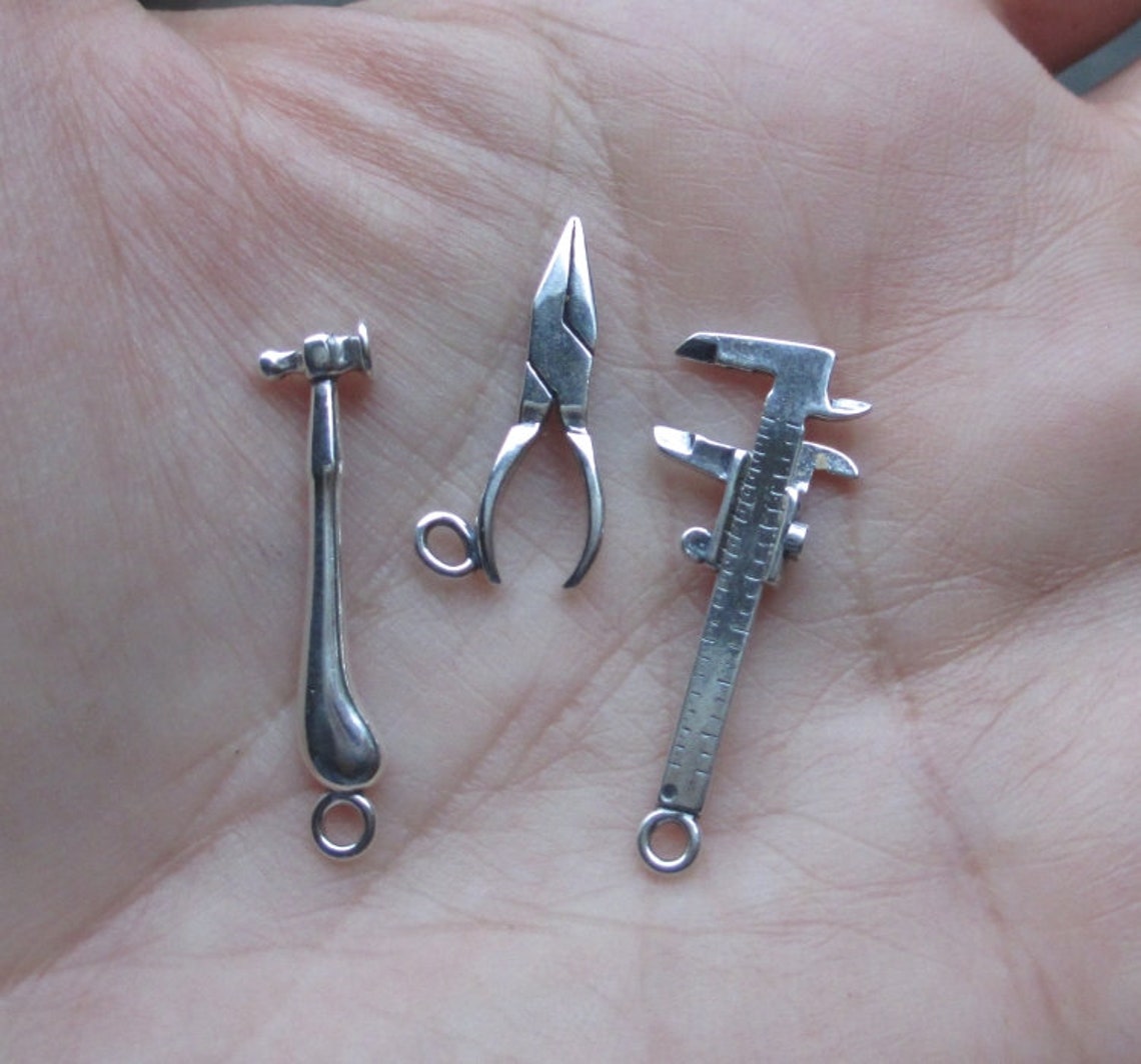 Sterling Silver Hammer, Wrench or Saw Charm(one Charm)you Choose Which ...