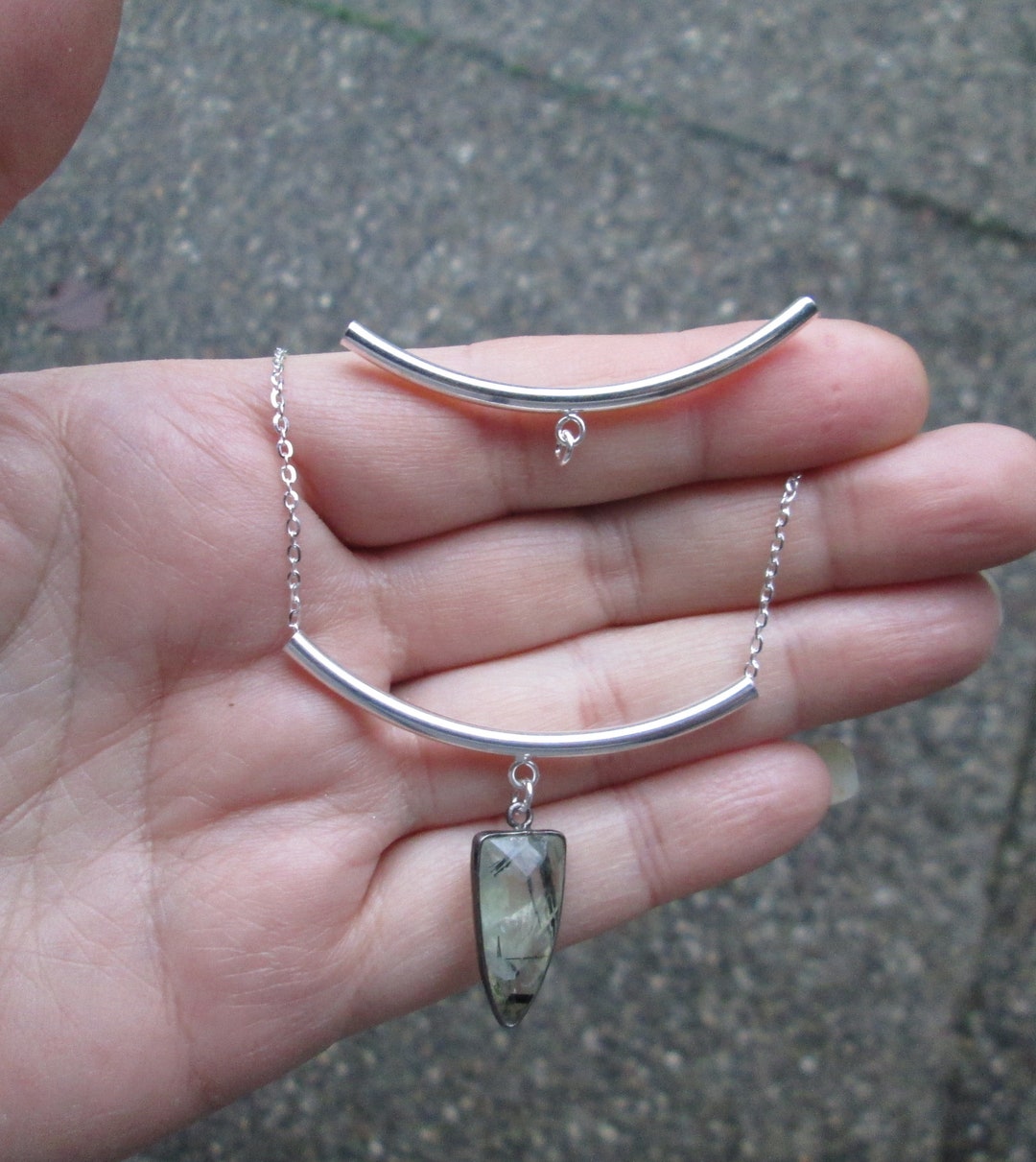 Sterling Silver Large Curved Tube Bail - Etsy