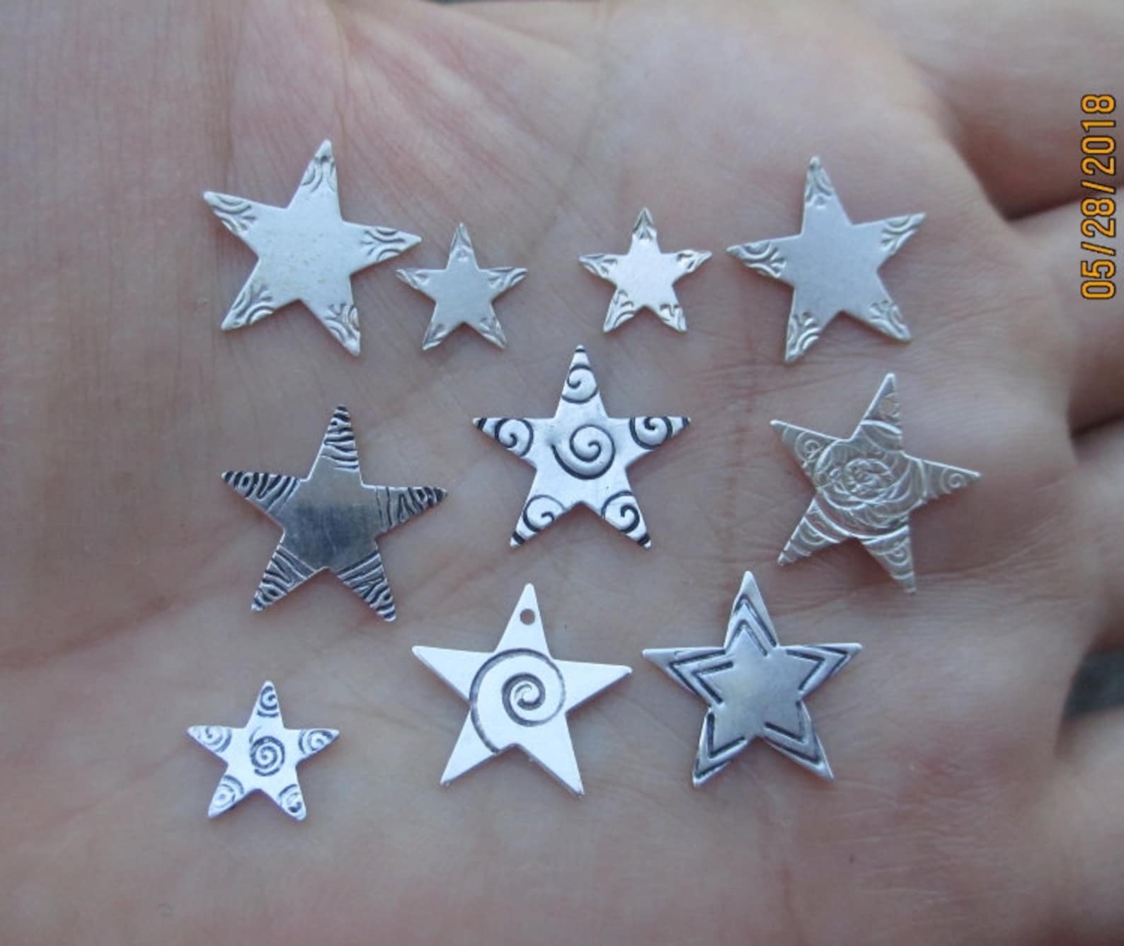 Sterling Silver Design Stars - Etsy