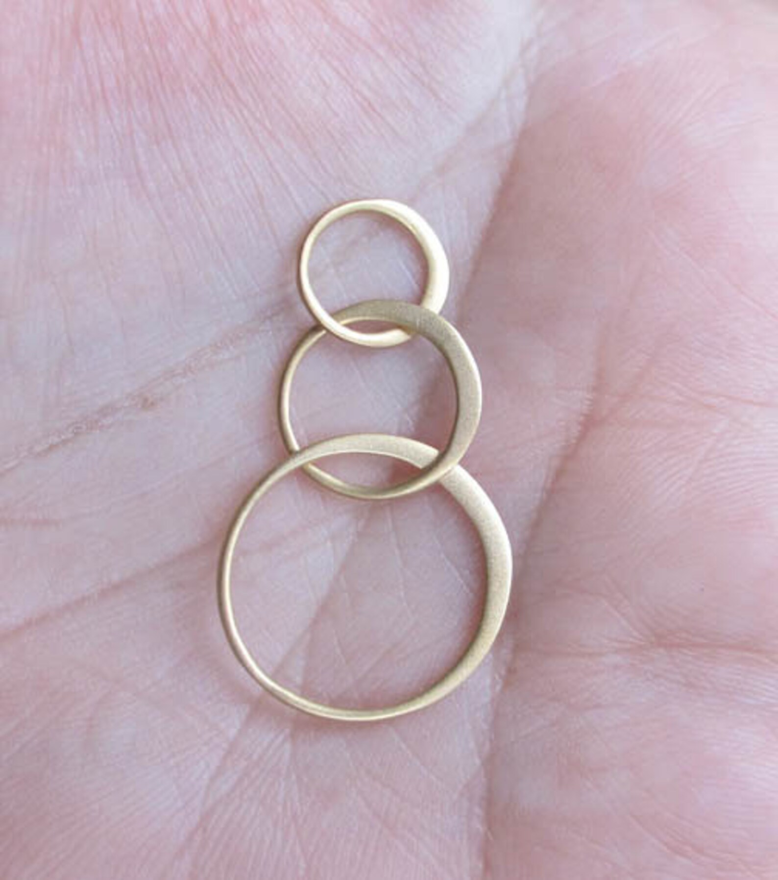 Vermeil Style/gold Plated Link - 3 Rings(one Ring/link) or Teardrop ...