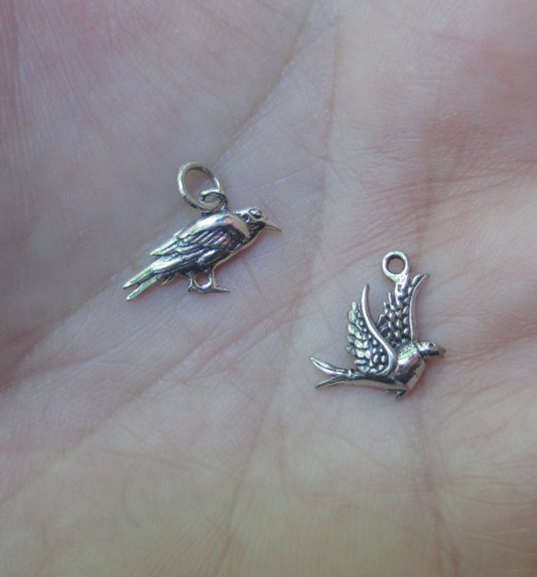 Sterling Silver Bird Charms-you Choose Which One - Etsy