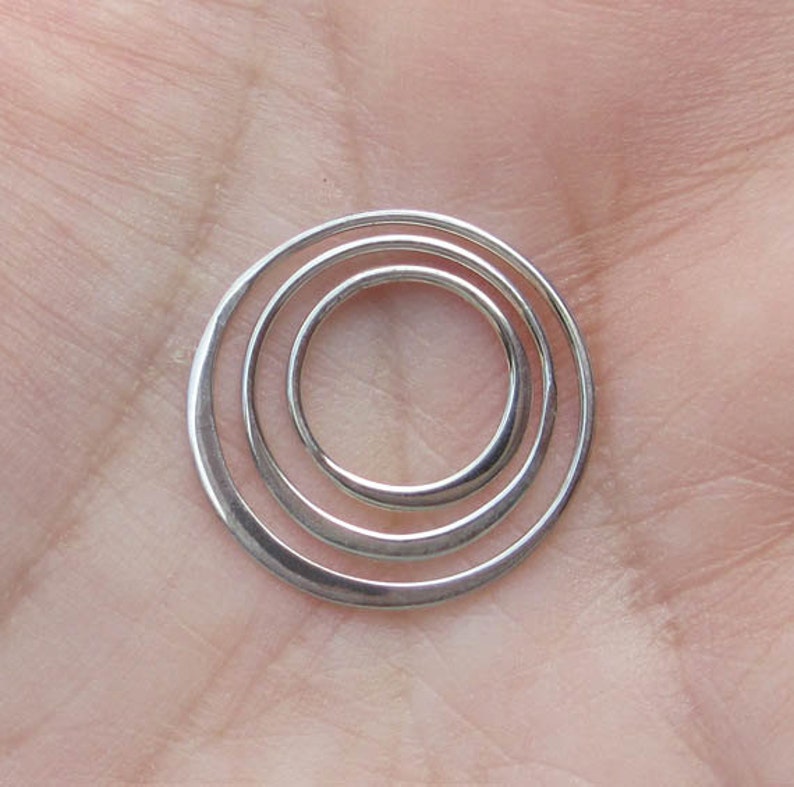 Sterling Silver Circle Link/ Rings - You Choose the Size - Etsy