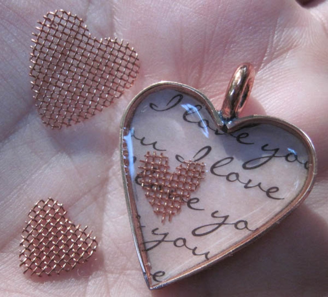 Copper Mesh Hearts Set4 Sizes1 of Each Size or Circles | Etsy