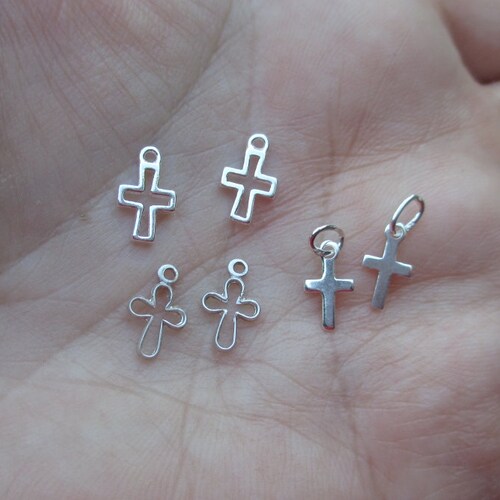 Sterling Silver Small/tiny Crosses You Choose the Quantity and - Etsy