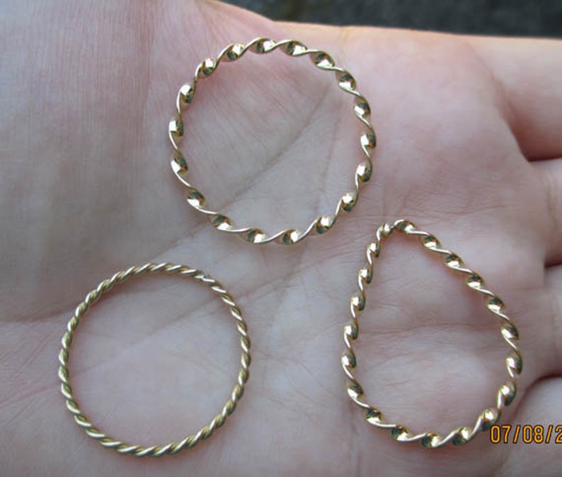 Large Gold Filled Twisted Rings or Teardrops(you Choose Which One) - Etsy