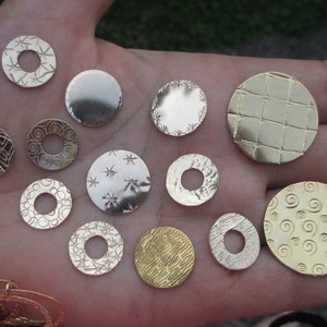 Gold Filled Design Disc or Washers - You Choose Which One - Etsy