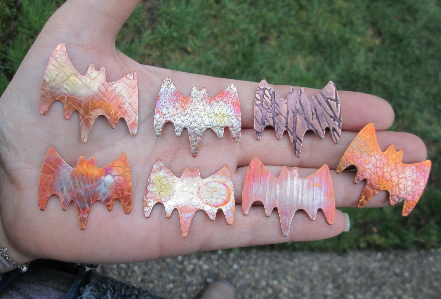 Large Copper Bat Charm/StampingOne Bat or Necklace | Etsy