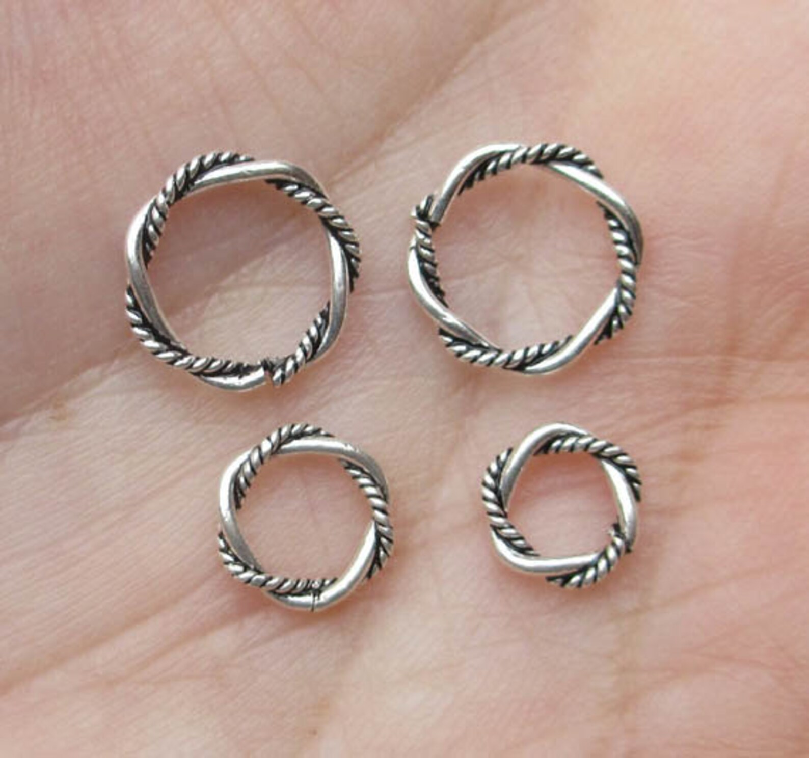 Sterling Silver Twisted Rings You Choose the Size and - Etsy