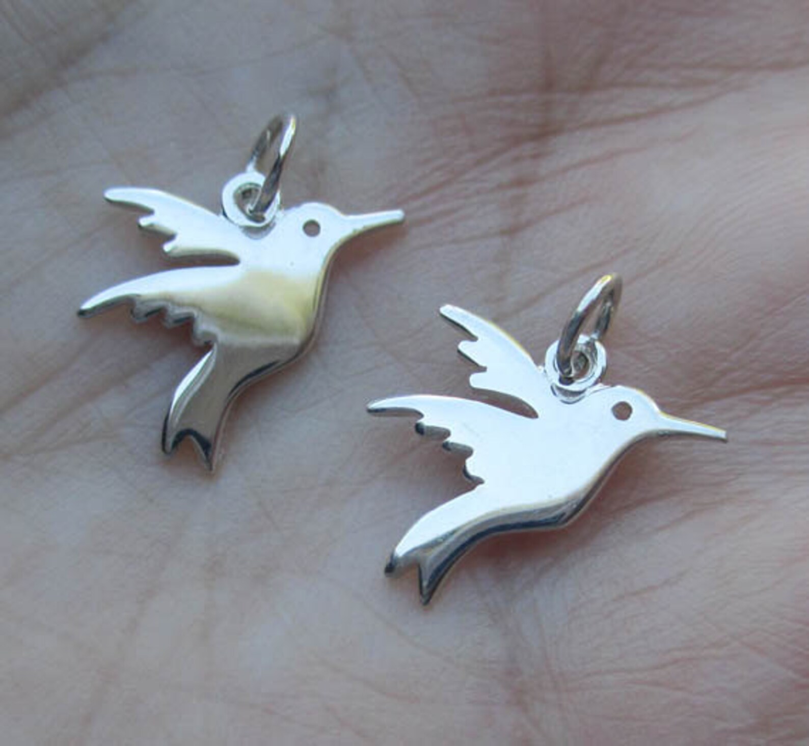 Sterling Silver Hummingbird Charmsone Charmyou Choose Which - Etsy