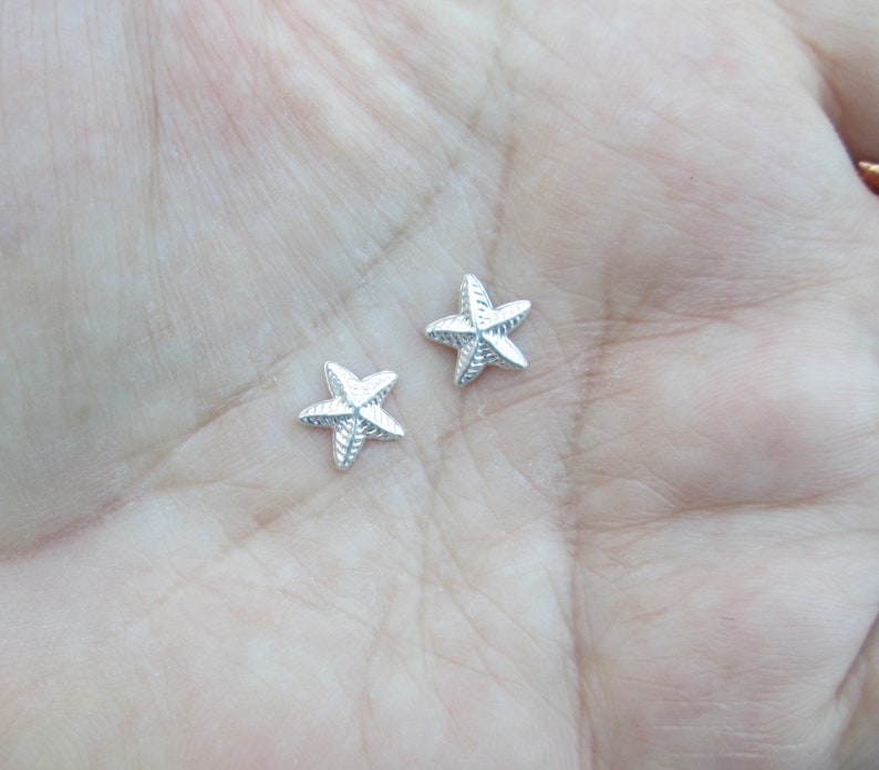 Sterling Silver Gold Filled or Copper Small Starfish Puffy - Etsy
