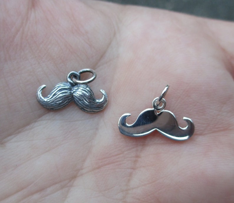 Sterling Silver Mustache Charm(one Charm)you Choose Which Style or Lips ...