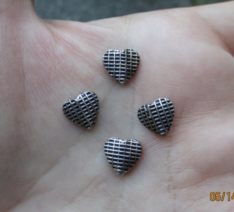 Sterling Silver Heart Clasp, Heart and Arrow Clasp, Open Heart Charm ...