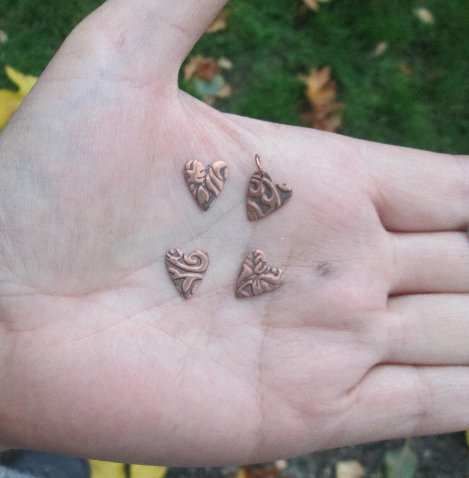 Gold Filled Sterling Silver Copper or Copper Print Long - Etsy