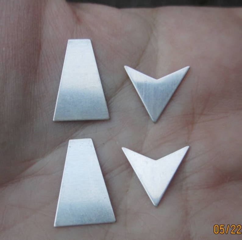 Sterling Silver Pyramid Chevron Diamond Shape or Tiny - Etsy