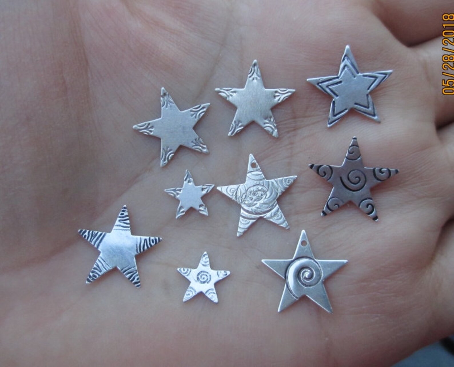 Sterling Silver Design Stars - Etsy