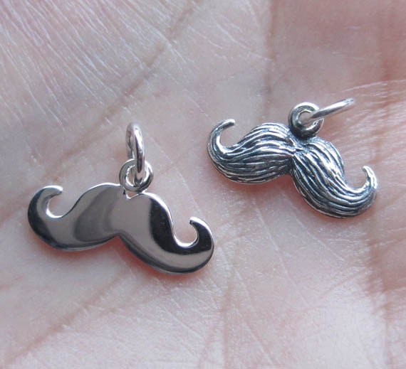 Sterling Silver Mustache Charmone charmYou choose which | Etsy