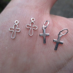 Sterling Silver Small/tiny Crosses You Choose the Quantity and Style - Etsy