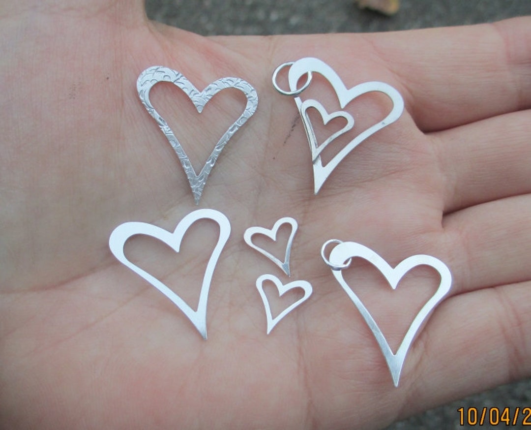 Sterling Silver Large or Small Heart Frame(you Choose Which Size and ...