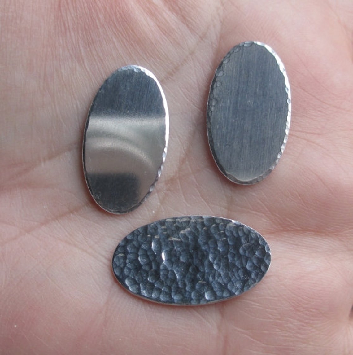 Sterling Silver Oval Disc With Heart Cut Out or Design - Etsy