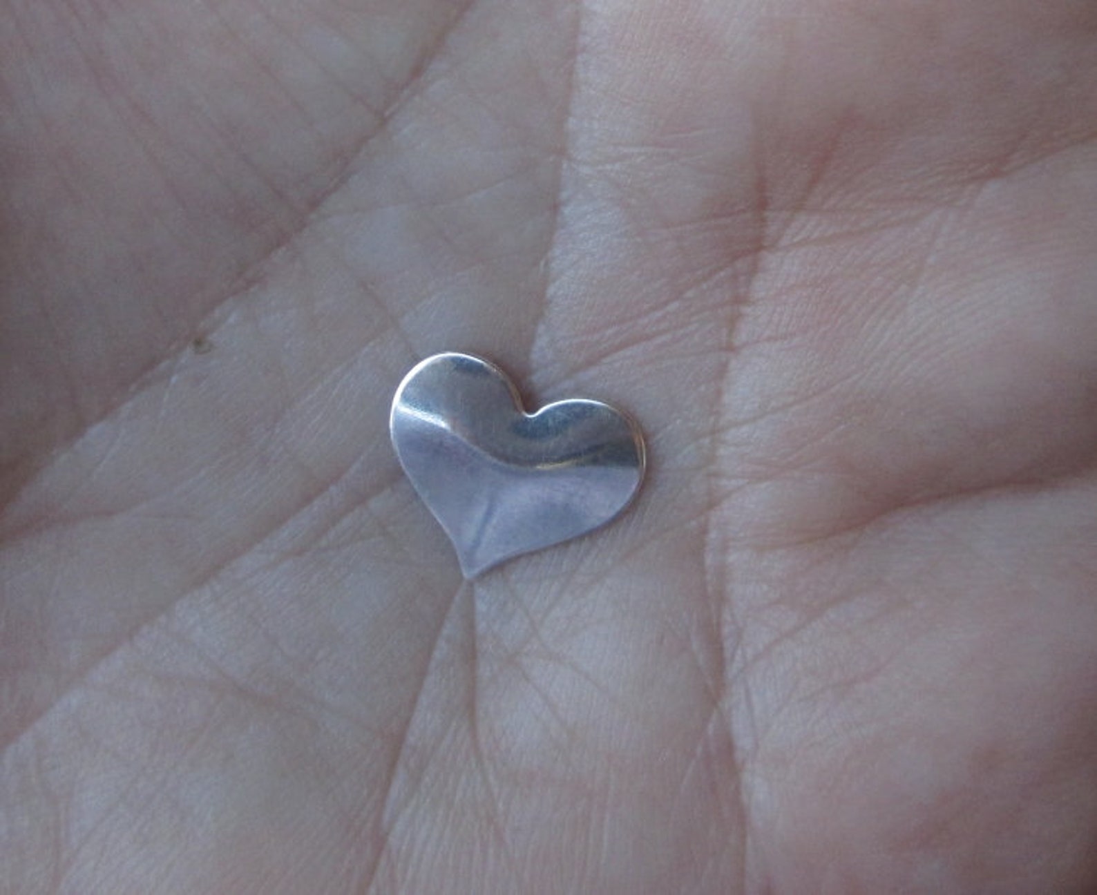 Medium, Small or Tiny Sterling Silver Heart Stamping - Etsy