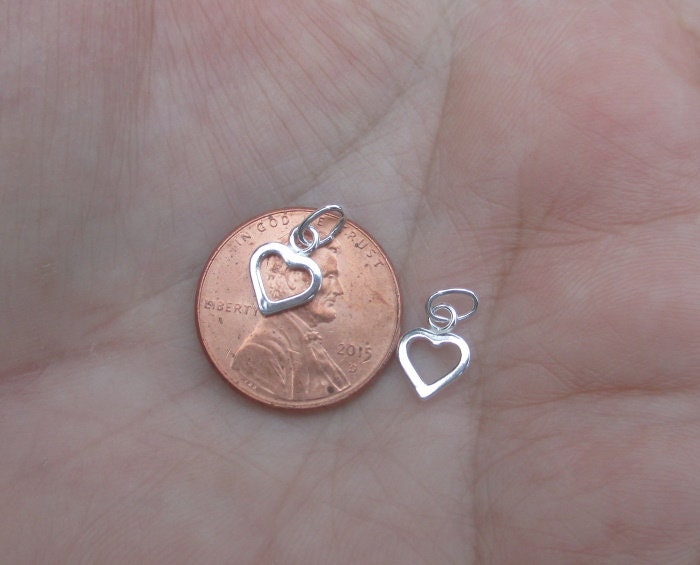 Sterling Silver Tiny Open Heart Charms-you Choose the Quantity - Etsy