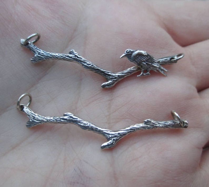 Sterling Silver Branch Pendantone Bronze Branch or Branch - Etsy