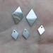 Sterling Silver Pyramid, Chevron, Diamond Shape or Tiny Diamond Shape ...