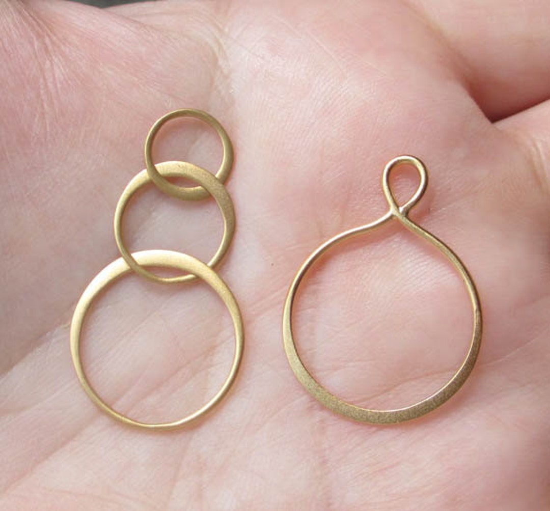 Vermeil Style/gold Plated Link - 3 Rings(one Ring/link) or Teardrop ...