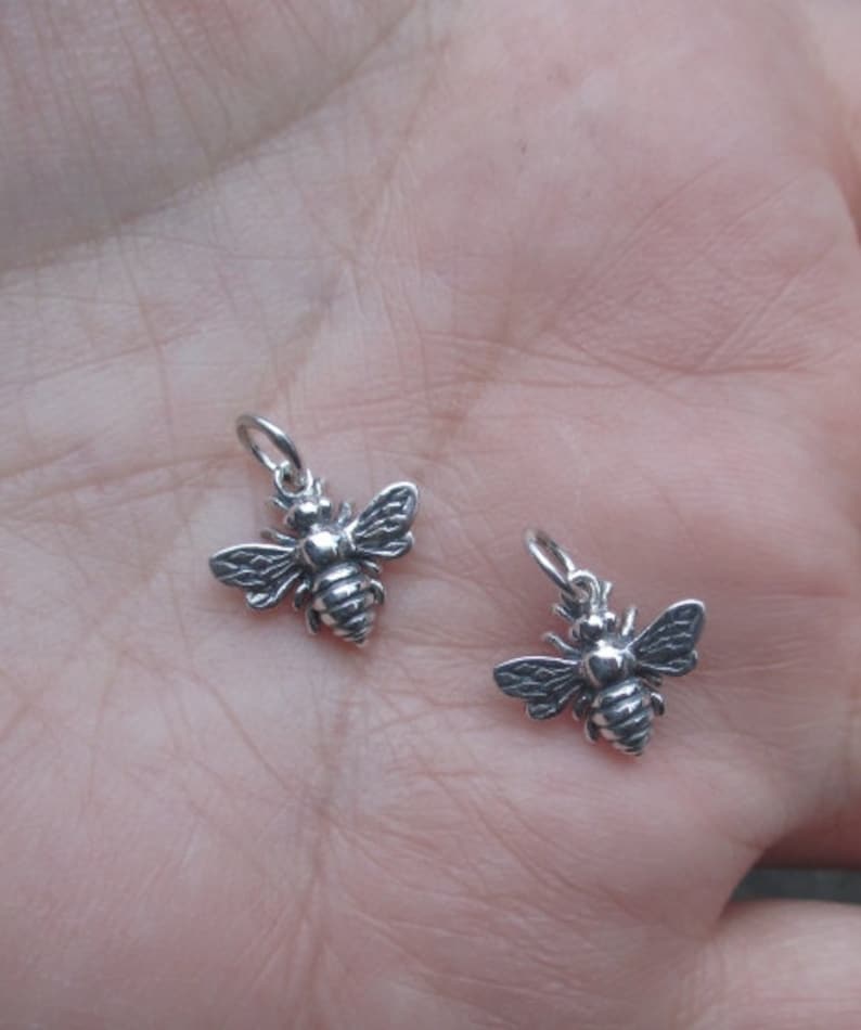 Sterling Silver Honey Bee Charms You Choose the Quantity - Etsy
