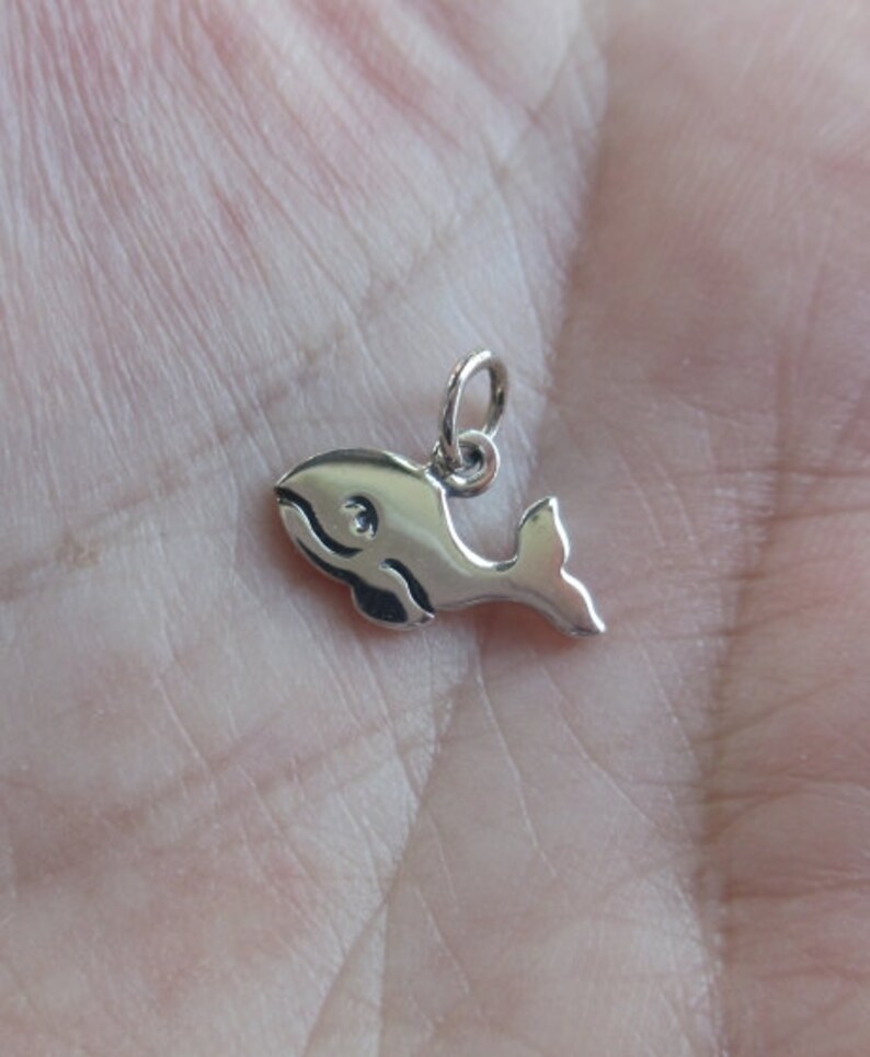 Sterling Silver Anchor Charm, Whale Charm or Flat Anchor Charm(you ...