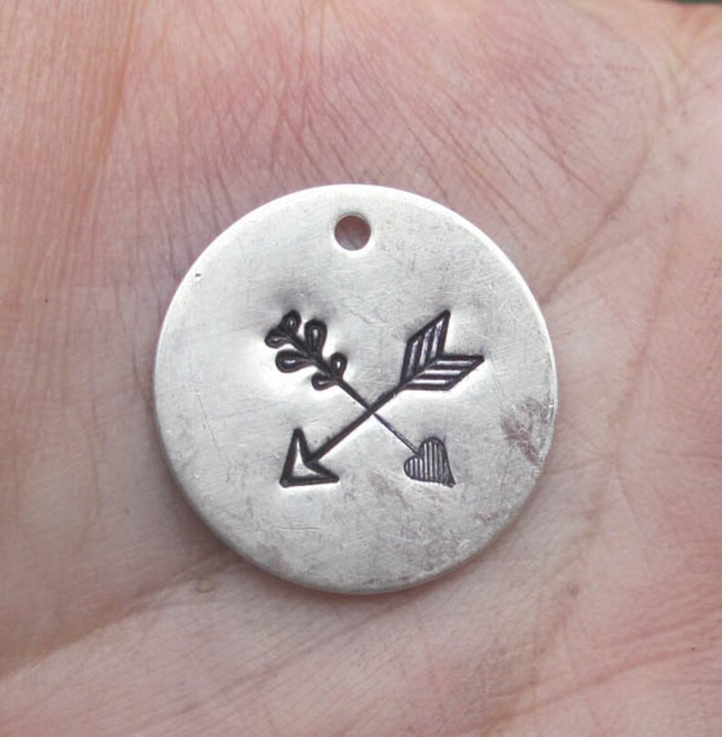 Sterling Silver Arrow Charms3/4 or Oval | Etsy