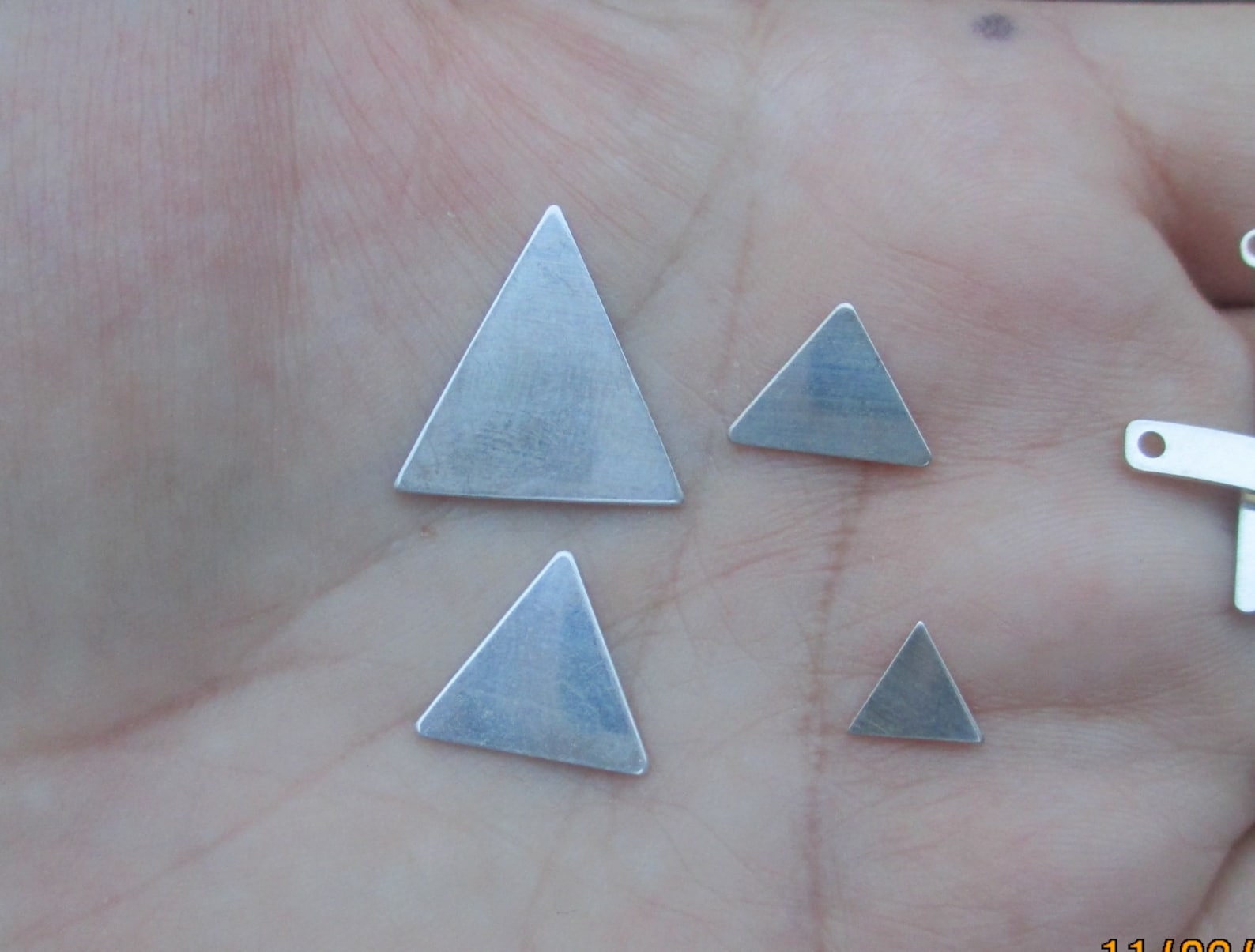 Sterling Silver Triangles12mm 15mm and 19mmdiamond Shape | Etsy