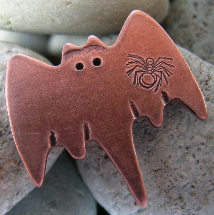 Large Copper Bat Charm/StampingOne Bat or Necklace | Etsy