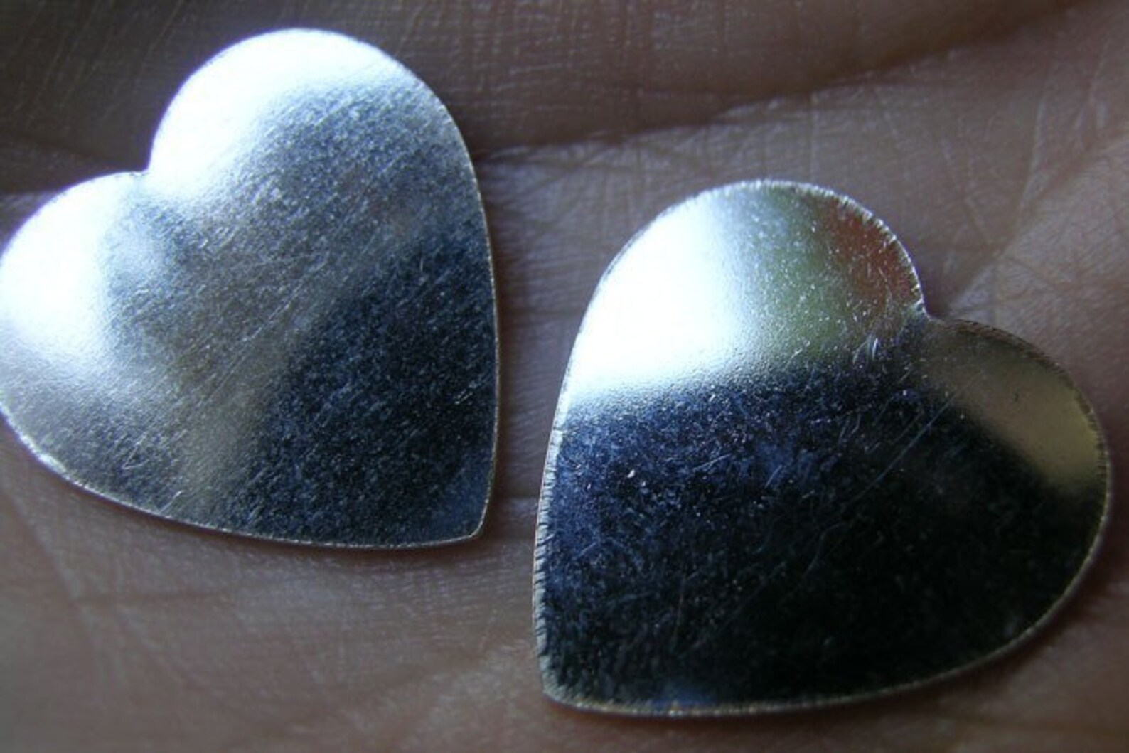 Sterling Silver Heart Disc 5/8 Inch234 or 6 | Etsy