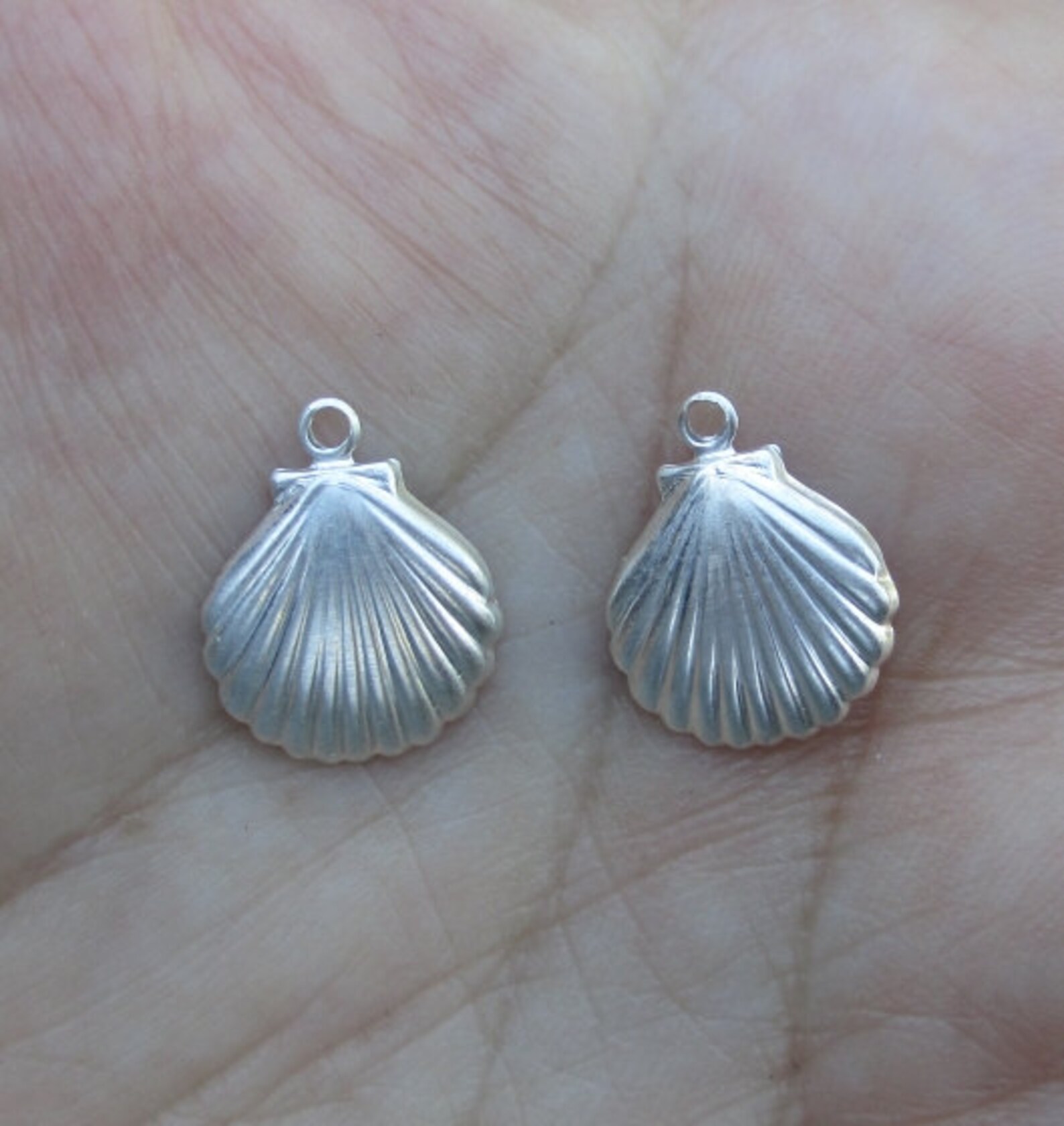 Sterling Silver Shell Charmsyou Choose the Quantitylarge - Etsy