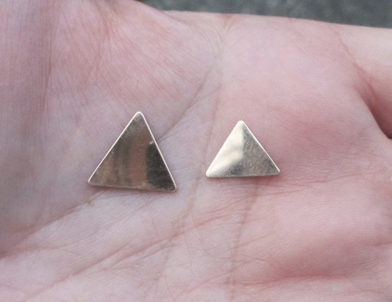 Gold Filled or Rose Gold Filled Triangle - 15mm or 12mm - Etsy