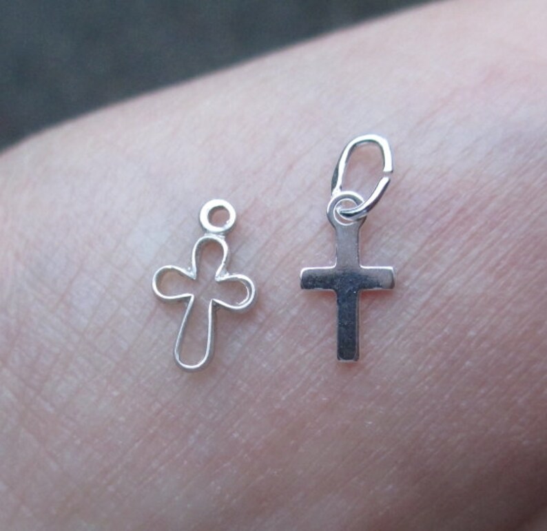 Sterling Silver Small/tiny Crosses You Choose the Quantity and Style - Etsy