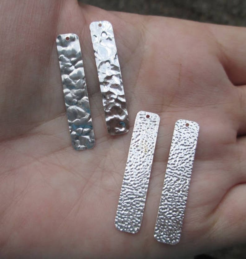 Sterling Silver Long Marquise Drops or Rectangle Strips - Etsy