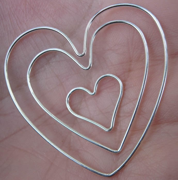 Sterling Silver Heart Frames 2 Sizes - Etsy