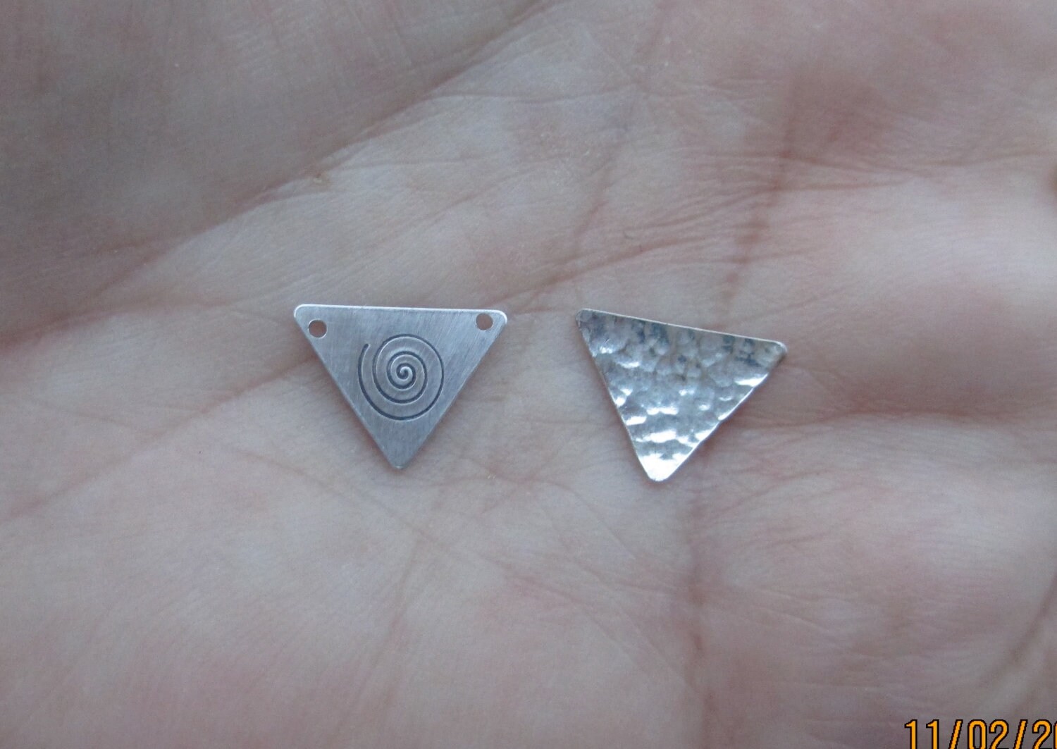 Sterling Silver Triangles12mm 15mm and 19mmdiamond Shape | Etsy